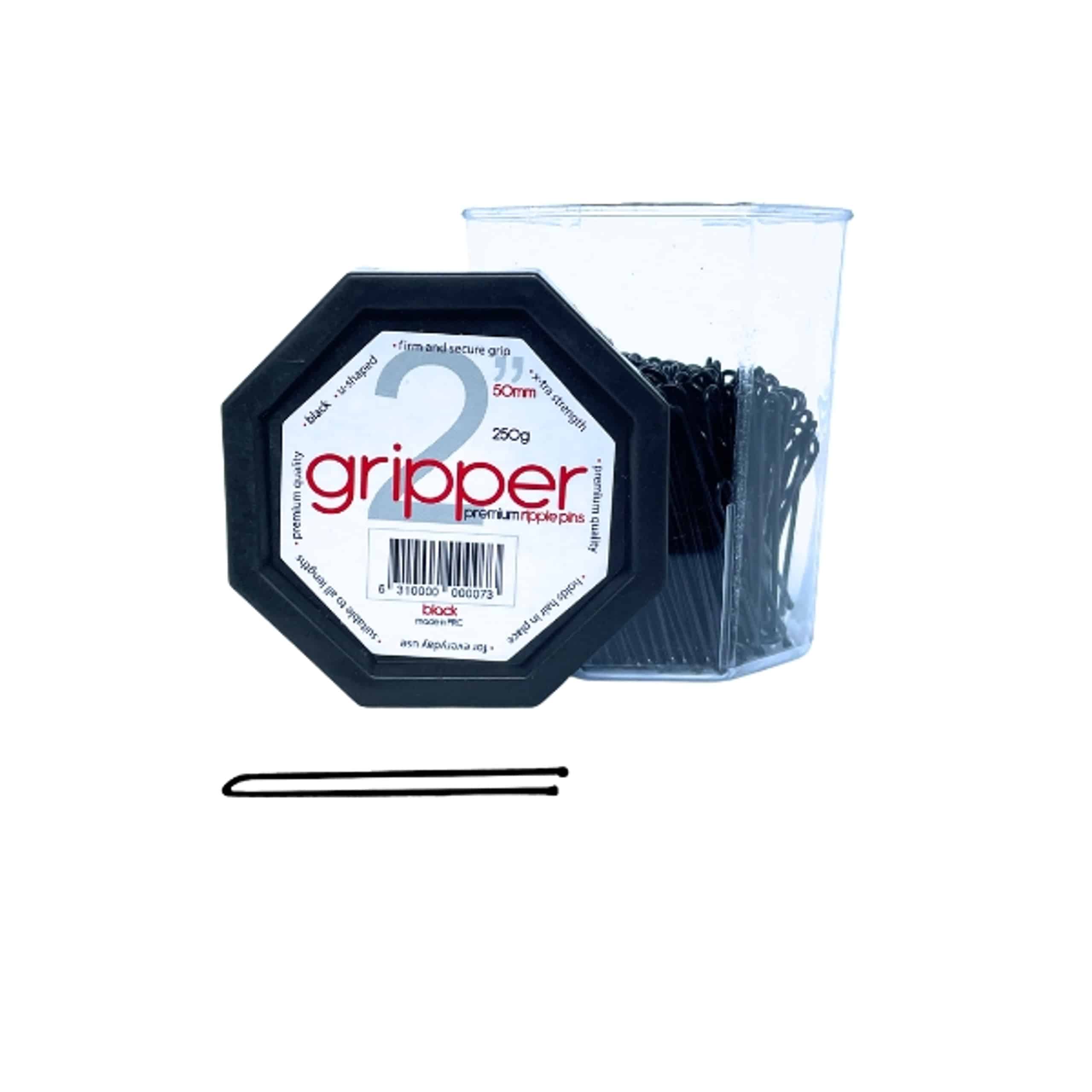 Gripper 50mm BLACK Ripple Pins - AU SALON SUPPLIES