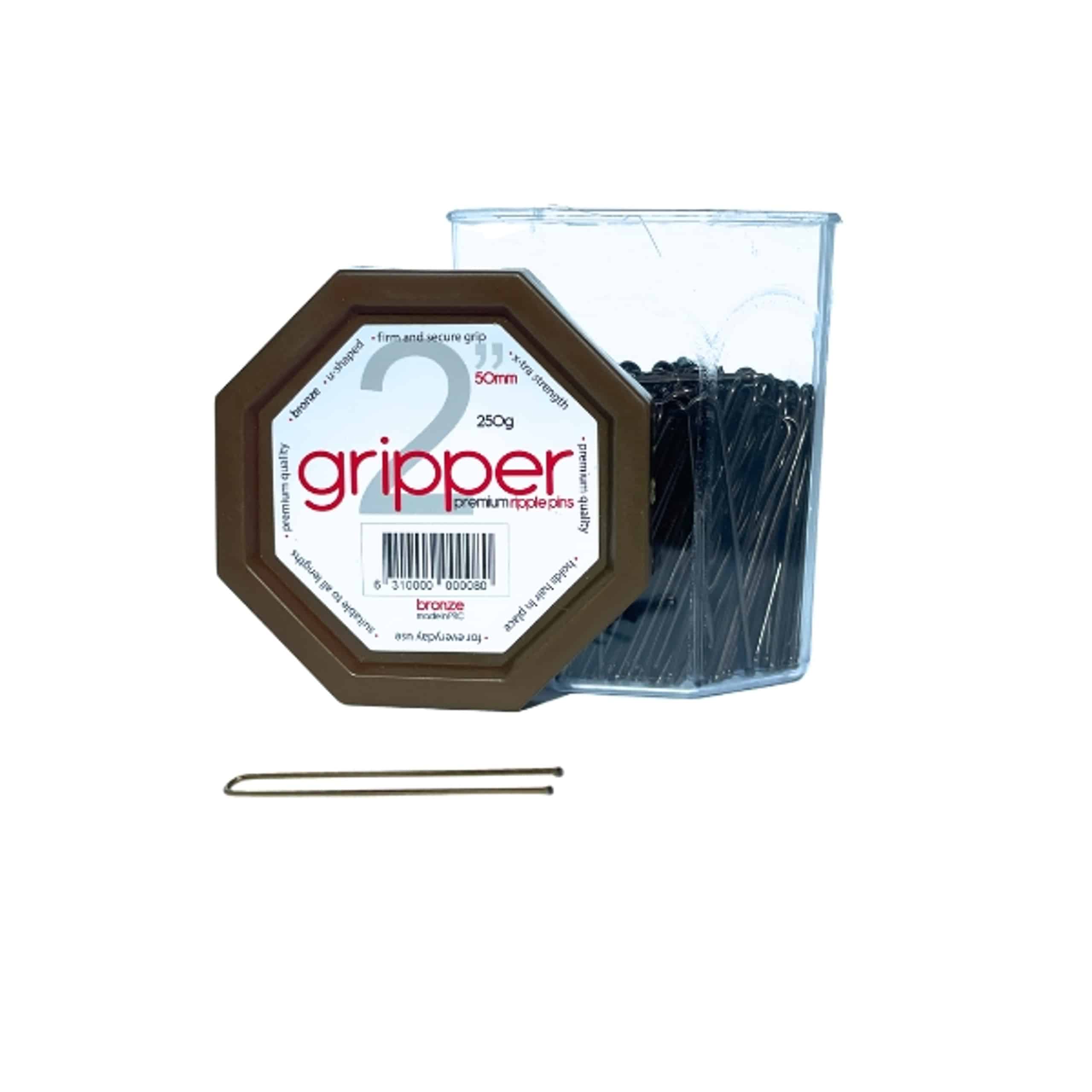 Gripper 50mm BRONZE Ripple Pins - AU SALON SUPPLIES